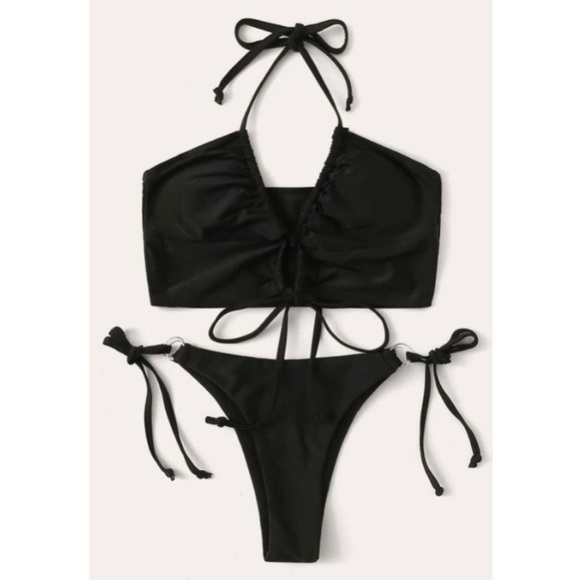 Swim Sexy Black Halter Cheeky Bikini Poshmark