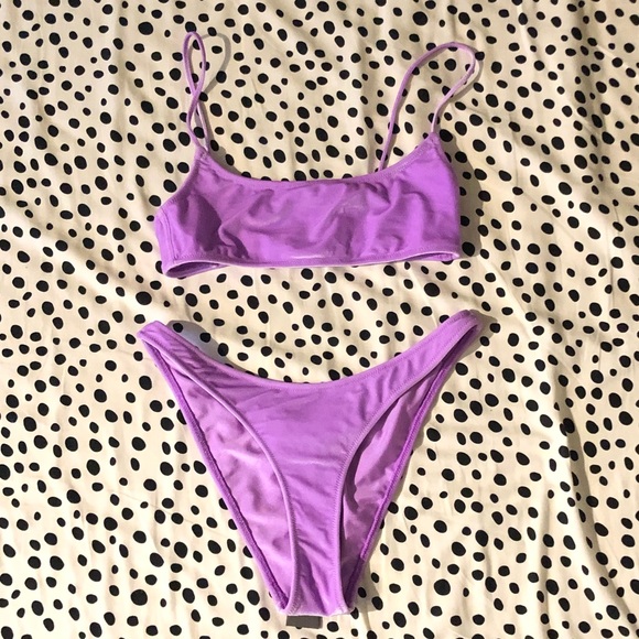 Velvet Lavender Triangl Bikini Bikinis Triangle Bikini Triangl Swimwear