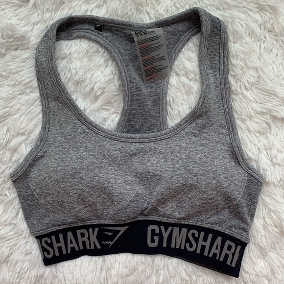 Gymshark Tops Flex Sports Brasteel Bluemarl Evening Navy Blue Poshmark