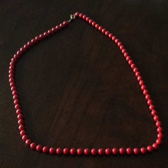 Jewelry Vintage Red Bead Necklace Poshmark