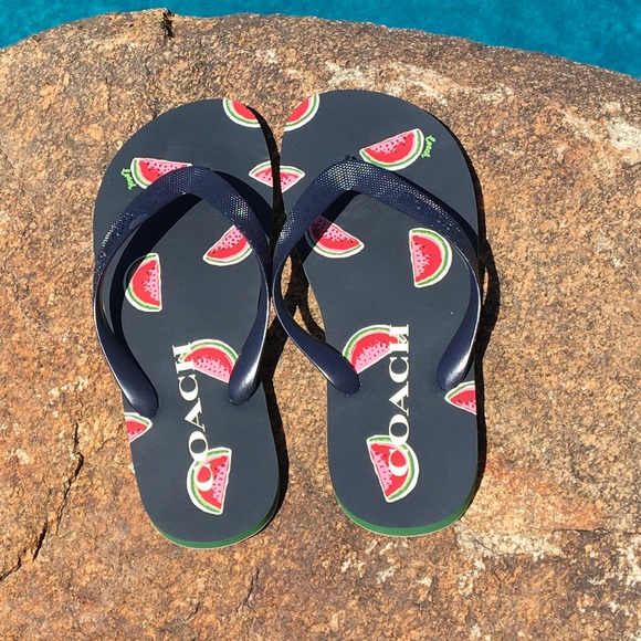 Coach Shoes Nwtcoach Watermelon Slices Flip Flops Poshmark