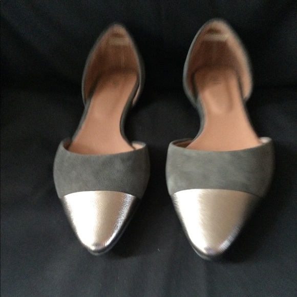 J Jill Shoes Nwt Jjill Upper Leather Greengold Dorsay Flats Poshmark