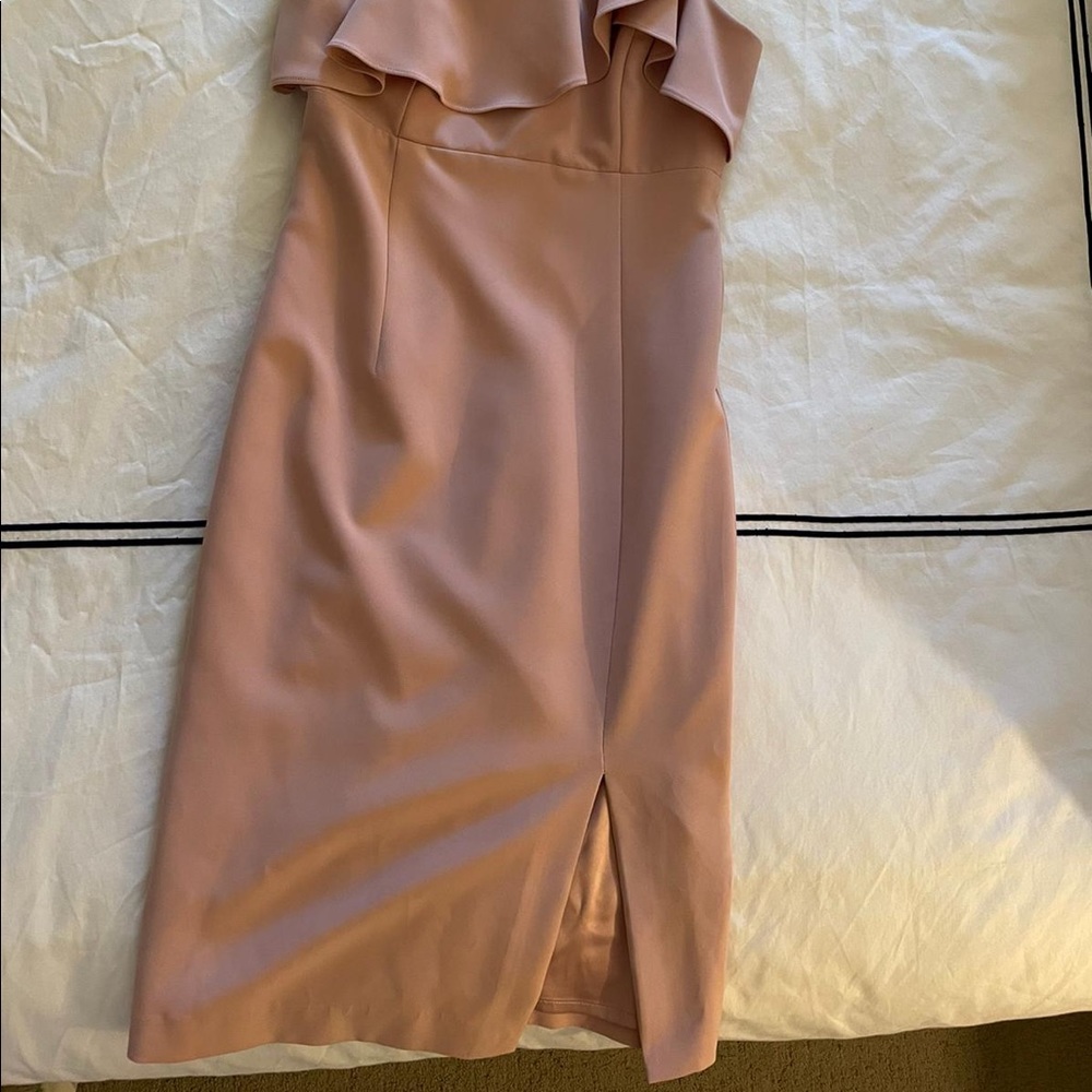 Revolve Bardot Pastel One Shoulder Ruffle Dress Gem