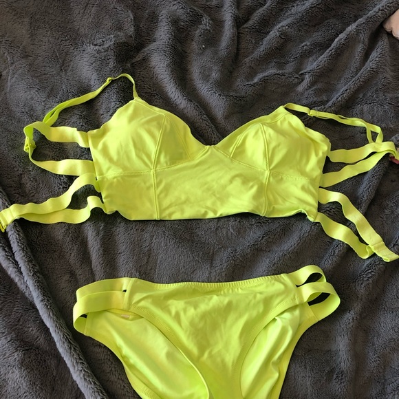 Victorias Secret Swim Neon Pink Victorias Secret Bathing Suit