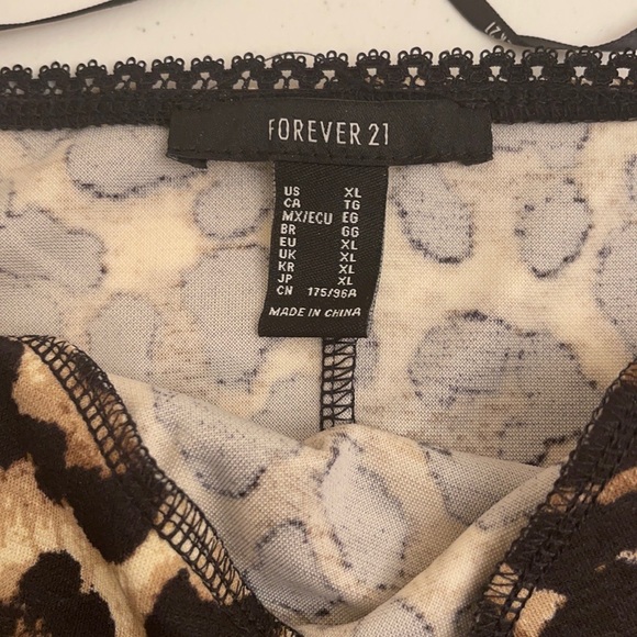 Forever 21 Intimates And Sleepwear Brand New Sexy Leopard Nighty Size