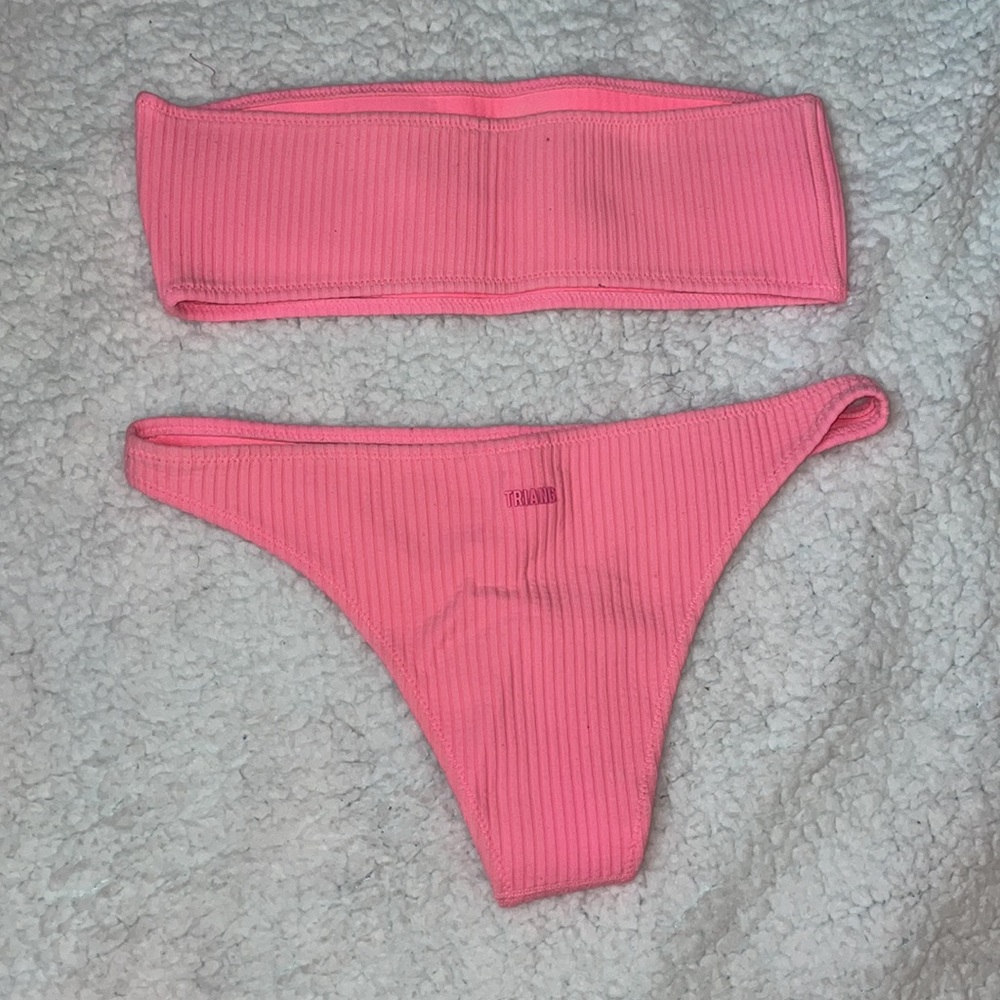 Triangl Hot Pink Bikini Set Gem