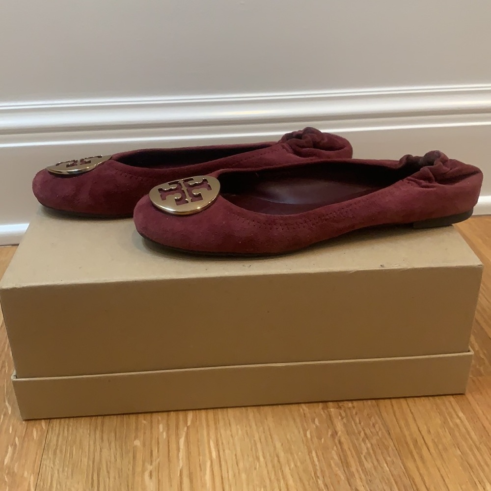 Tory Burch Suede Ballet Flats Gem