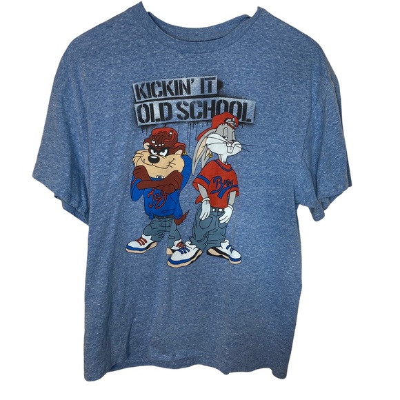 Warner Bros Shirts Looney Tunes Kickin It Old School Bugs Bunny