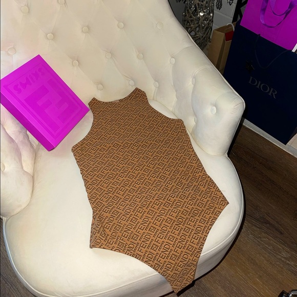 Skims Tops Fendi Skims High Neck Bodysuit S Poshmark