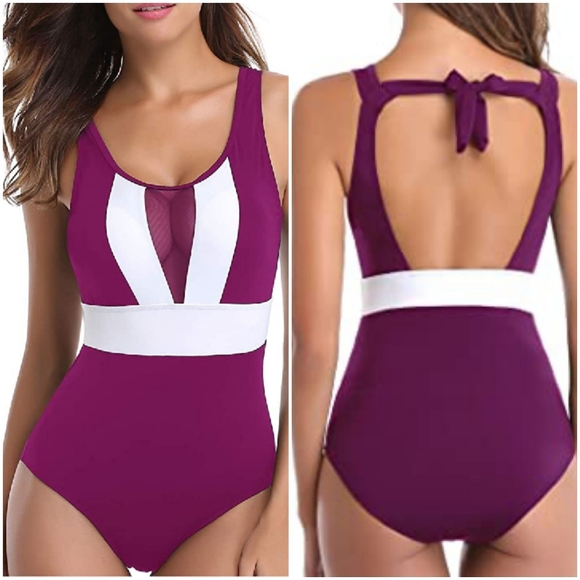 Holipick Swim Holpick Mesh Cutout Halter Backless Swimsuit Poshmark