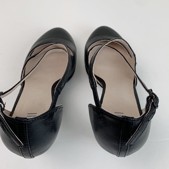 J Jill Shoes J Jill Cushioned Cross Strap Black Almond Toe Mary