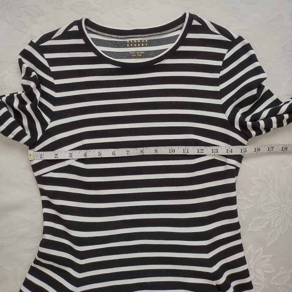 Kate Spade Broome Street Bell Sleeve Striped Fit And Fl Gem