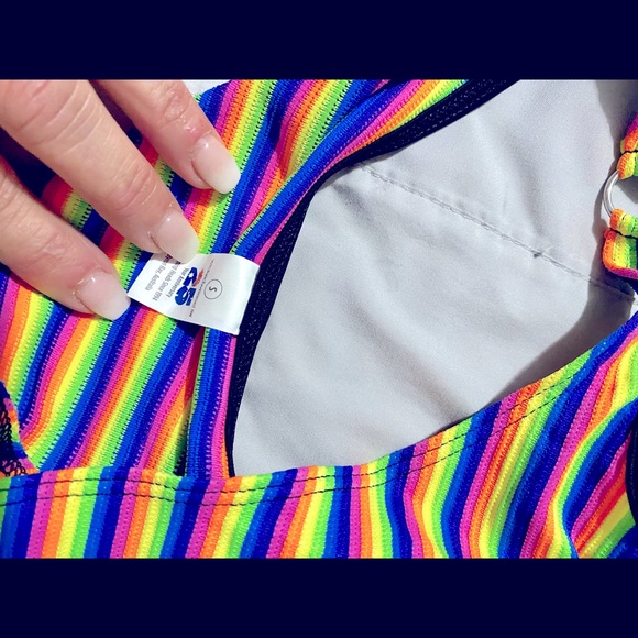 Wicked Weasel Swim Wicked Weasel Swimsuit Rainbow Monokinj Open