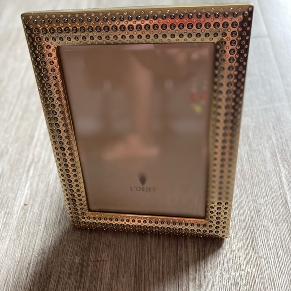 Lobjet Accents Lobjet 24kt Gold Plated Perlee 6 X 8 Picture Frame