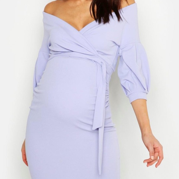 Boohoo Dresses Lilac Maternity Dress Poshmark