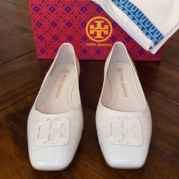 Tory Burch Shoes Tory Burch Georgia Ballet Soft Croco Emboss Square