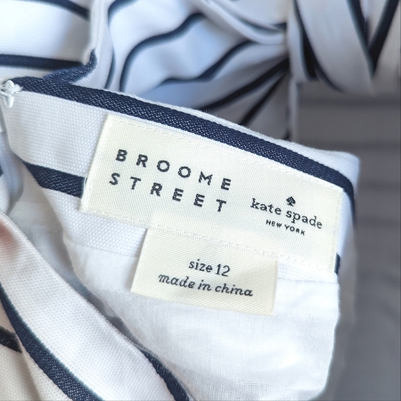 Kate Spade Dresses Kate Spade Broome Street Navy White Stripe Tie