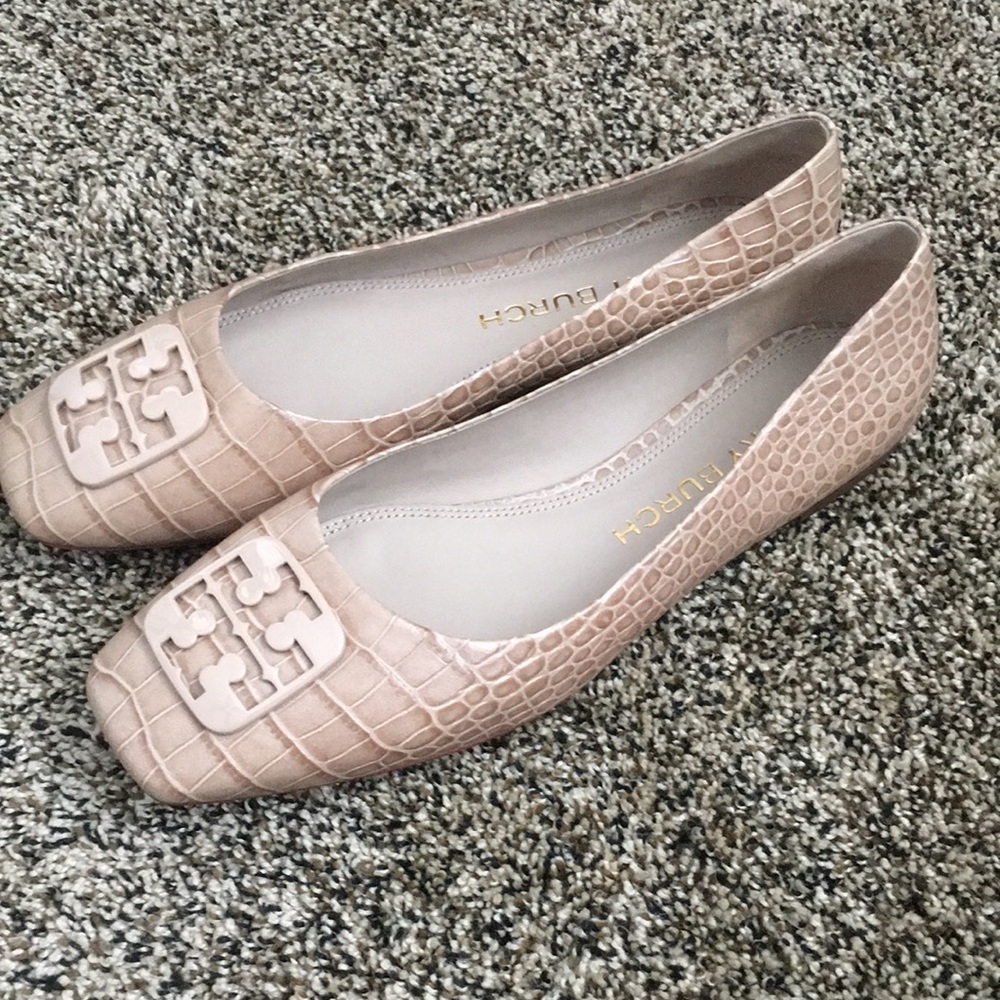 Tory Burch Georgia Crocodile Ballet Flats Worn Once Gem