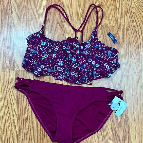 Arizona Jean Company Swim Nwt Arizona Jean New Swim Set Wine Color