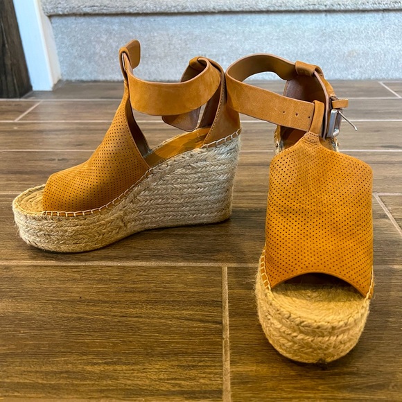 Marc Fisher Shoes Marc Fisher Brown Annie Perforated Espadrille