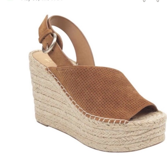 Marc Fisher Shoes Marc Fisher Brown Annie Perforated Espadrille