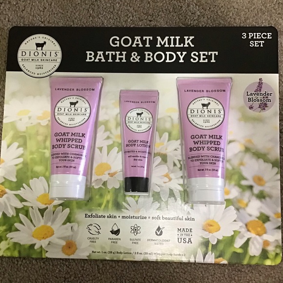 Bath And Body New Sealeddionis Goat Milk Bath Body Set 3 Piece Set