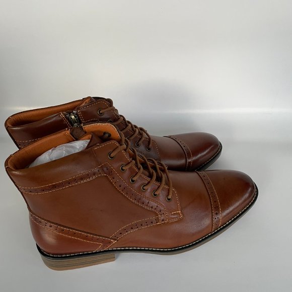Kunsto Shoes Kunsto Genuine Leather Oxford Boots Mens Size 5 Cap