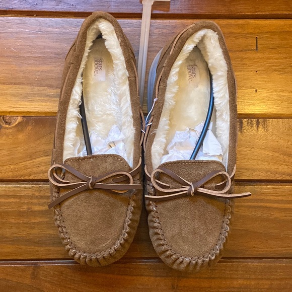 Stars Above Shoes Nwt Stars Above Suede Leather Moccasin Slippers 7