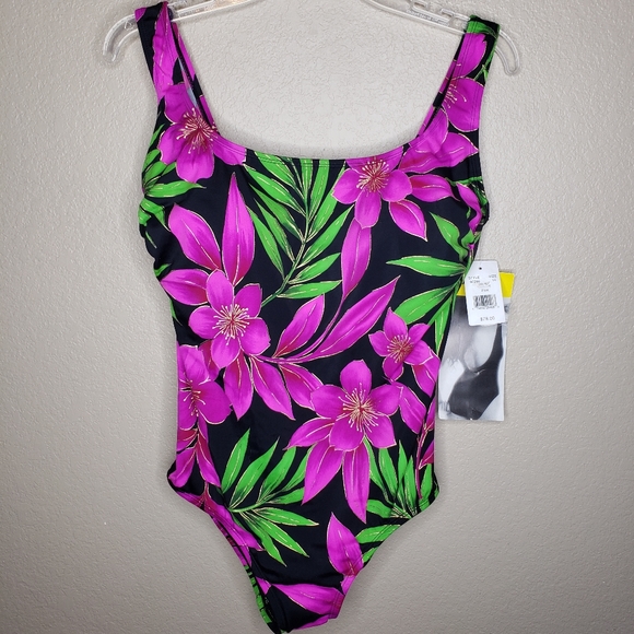 Longitude Swim Longitude Nwt 4 Bright Floral One Piece Swimsuit