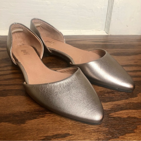 J Jill Shoes J Jill Dorsay Metallic Pewter Flats 65 Poshmark