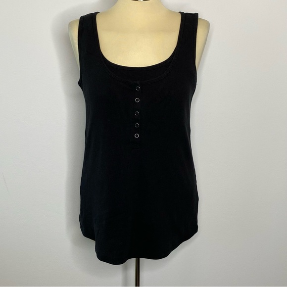 Aglow Tops Aglow Maternity Black Nursing Henley Tank Poshmark