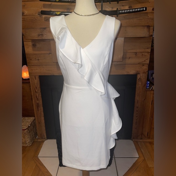 Dobe Dresses Dobe Elegant White Asymmetrical Dress Poshmark