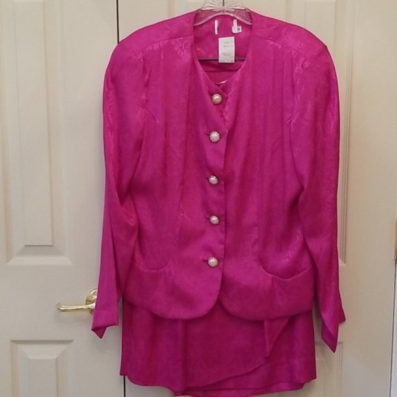 Skirts Fuchsia Pink 2 Piece Skirt Suit Poshmark