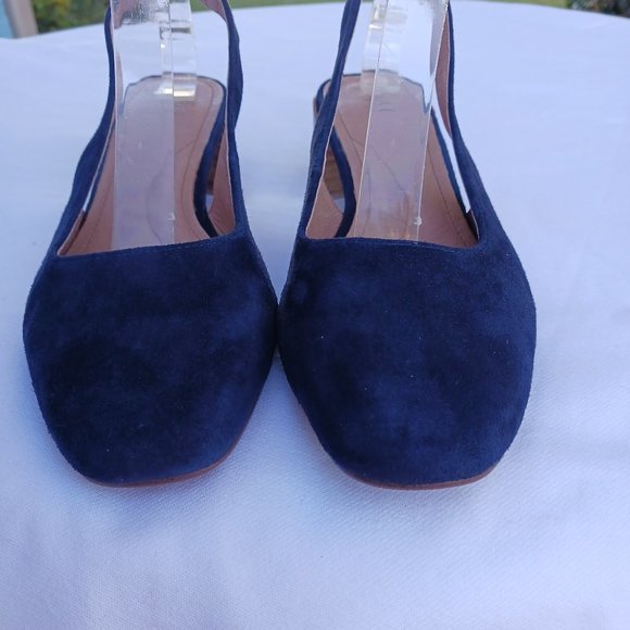 J Jill Shoes J Jill Suede Slingback Block Heels Womens Size 8