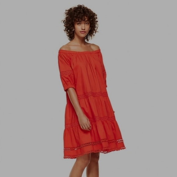 Kate Spade Dresses Broome Street X Kate Spade Poplin Off Shoulder