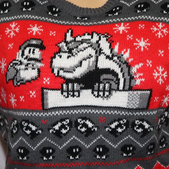 Nintendo Sweaters Super Mario World Bowser Ugly Christmas Sweater