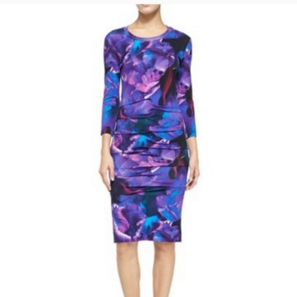 Nicole Miller Dresses Nicole Miller Artelier Womens Purple Floral