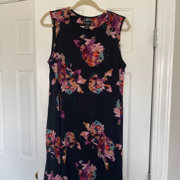 Nicole Miller Dresses Nicole Miller Black Floral Shift Dress Poshmark