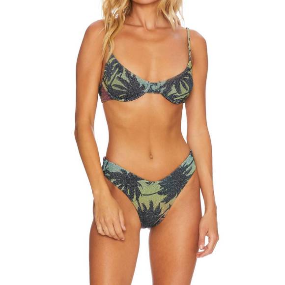 Beach Riot Swim New Beach Riot Camilla Bikini Top In Rainbow Palm