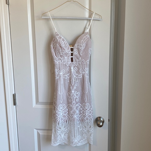 Peppermayo Dresses Peppermayo Whitebeige Crochet Midi Dress Poshmark