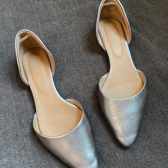 J Jill Shoes Jjill Metallic Dorsay Flats Poshmark