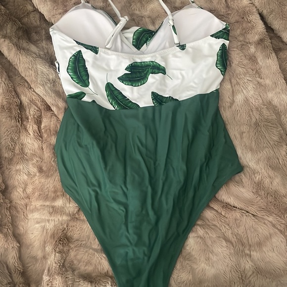 Cupshe Swim Banana Leaf Twistfront One Piece Swimsuit Poshmark