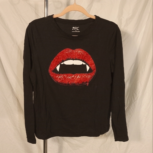 Tops Long Sleeve Vampire Lips Shirt Poshmark