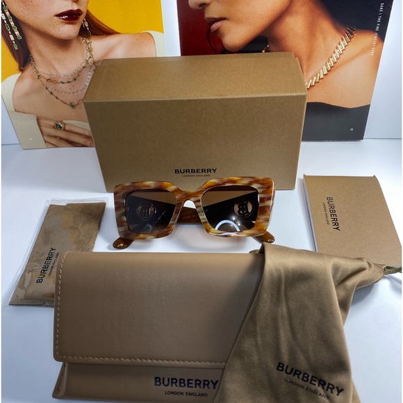 Burberry Accessories New Be4344 Burberry Sunglasses B4344 Brown Cat