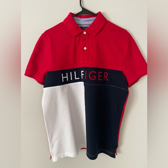 Tommy Hilfiger Shirts Mens Red White And Blue Tommy Hilfiger Polo