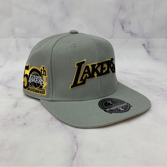 Accessories Mitchell Ness Nba Los Angeles Lakers 5th Anniversary Gray