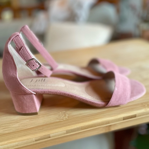 J Jill Shoes J Jill Ariane Low Block Heel Ankle Strap Rose Pink