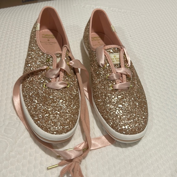 Keds Shoes Nwt Keds X Kate Spade Rose Gold Glitter Sneakers Poshmark