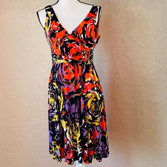 Nine West Dresses 325 Nine West 6 Sleeveless Colorful Abstract