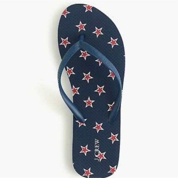 J Crew Shoes J Crew Patriotic Red White Blue Flip Flops Size 7